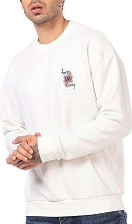 Red Bridge Sweat-Shirt Pull brodé Carte du Roi Beige GR.L