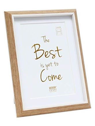 Deknudt Frames S46WG4P1_13,0x18,0 Bilderrahmen, Kunstharz, 13 x 18 cm, 10 x 15 cm, naturfarben/Weiß