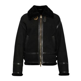 Versace Lammfellmantel mit Taschen - - Jackets - Herren - Schwarzk - L