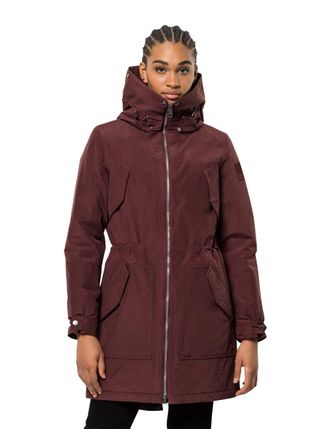 Jack Wolfskin Damen Rocky Point Parka, cordovan red, XL EU