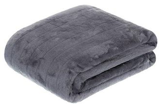 Brandsseller Couverture Douillette en Imitation Fourrure de Vison Plaid de Canapé Couvre-lit Chaud et Doux - 180 x 220 cm Anthracite