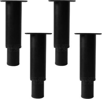 Generic 4 Stück Möbelbeine Aluminiumlegierung, Metall Tischbeine Sofa Beine, höhenverstellbare Schrankfüße, runde Ersatz Küchenfüße, Couchtisch Füße, mit Schr