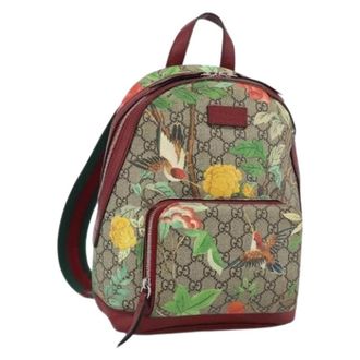 Gucci Pre-owned Vintage Canvas Backpack - - Pre-owned - Damen - Beige - ONE SIZE