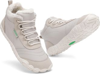 Saguaro Barfuss Schuhe Damen Winter Barfußschuhe Winterschuhe Gefüttert Winterstiefel Wasserabweisend Winterboots Schneeschuhe für Winterspaziergänge & Leicht