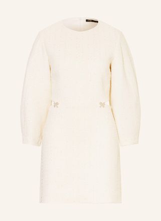 Maje Tweed-Kleid Mit 3/4-Arm Und Cut-Outs weiss