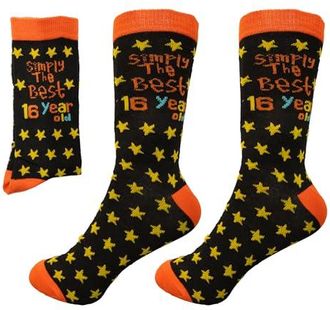 Shatchi Simply The Best Chaussettes Fantaisie pour 16e Anniversaire Unisexe, Tout Simplement Le Meilleur Enfant de 16 Ans, Taille Unique Mixte