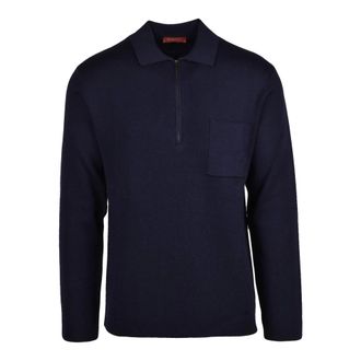 Daniele Fiesoli Homme, Pulls, Bleu, Taille: L Polo en Maille