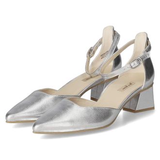 Paul Green Damen - Peeptoes & Slingpumps 3820-025 Silber 38,5