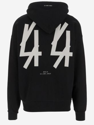 44 Label Group Mens Cotton Sweatshirt Black Sweatshirts Sweater