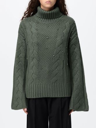 Liu Jo Pull &agrave; col rond en laine dalpaga avec plumes et sequins