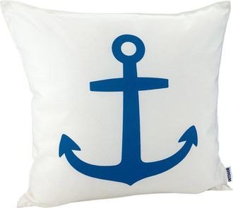 Heimtexland Outdoorkissen 45x45 Dekokissen Outdoor Garten Lounge Deko Kissen Typ839 Maritim Anker Weiß
