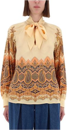 Etro Femme, Blouses et Chemises, Multicolore, Taille: 36 FR Chemisier &agrave; en Soie Imprim&eacute; Cachemire