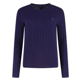 Polo Ralph Lauren Femme, Pulls, Violet, Taille: 36 FR Pull en maille torsadée