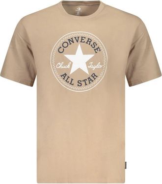 Converse Standard Fit Logo T-Shirt - - Tops - Herren - Beige - L