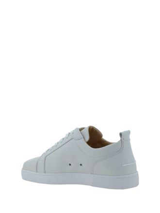 Christian Louboutin Mens Sneakers Louis Junior Flat White Upper: Calf Leather Trainers