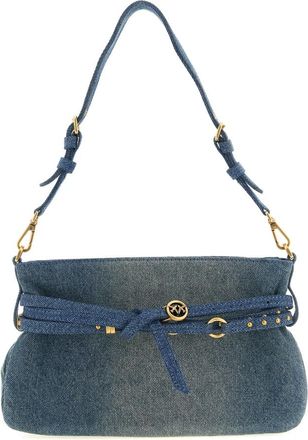 Pinko Pinko, Femme, Sacs, Bleu, Taille: ONE Size Small Belt Mini Shoulder Bag