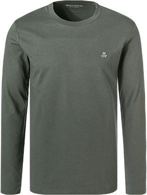 Marc O'Polo Herren Longsleeve grün Baumwolle