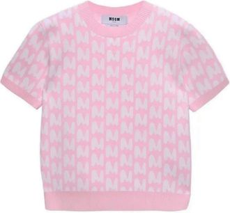 Msgm M. S.G. M. Pull Col Rond - Couleur Chair