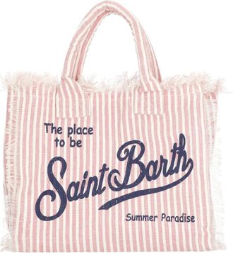 Saint Barth Femme, Sacs, Rose, Taille: ONE Size Vanity Linen Tote
