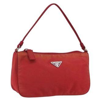 Prada Sac Mini en Nylon Pre-owned - Femme - Pre-owned - Rouge - Taille: ONE Size