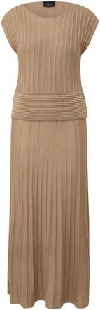 s.Oliver Midikleid Kleid Strick-Set aus Metallic-Garn