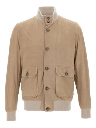 Barba veste &agrave; boutons en corne - Tons neutres