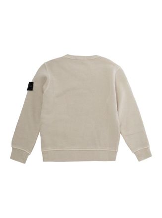 Stone Island Hooded Zip-Up Sweatshirt - Beige