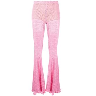Blumarine Pantalone Maglia - - Trousers - Damen - Rosa - M