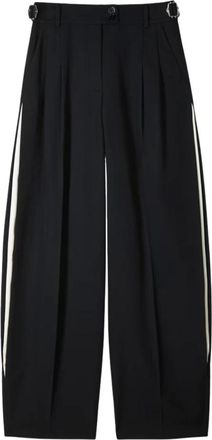 Patrizia Pepe Femme, Pantalons, Noir, Taille: 40 FR Wide Pantalons