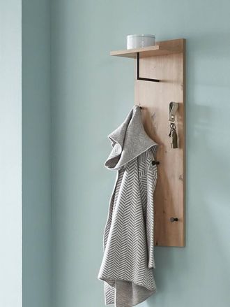 Loftscape home24 Garderobenpaneel Dunnet 100 cm 30 x 100 x 20cm Braun/Wildeiche Dekor