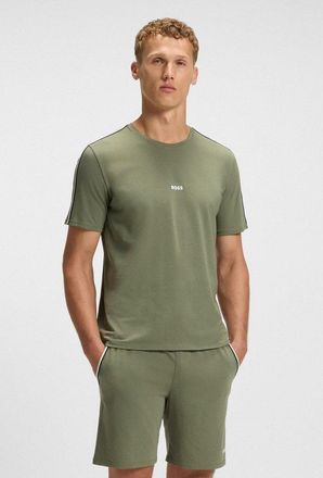 BOSS T-Shirt Unique aus elastischer Baumwolle mit Tape-Details, regular fit