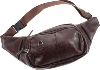 Yardwe wasserdichte Pu Leder Bauchtasche Damen und Herren Großes Fassungsvermögen Modische Hüfttasche Vielseitige Gürteltasche für Outdoor Reisen Wandern Spo