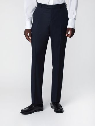 Luigi Bianchi Costume droit en pure laine vierge avec revers classique