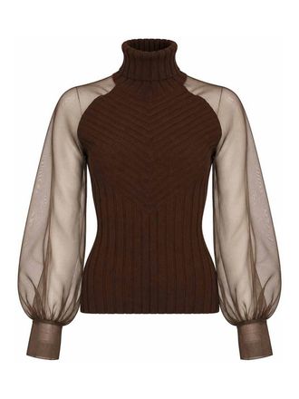 D.exterior Rollkragenpullover - Dunkelbraun