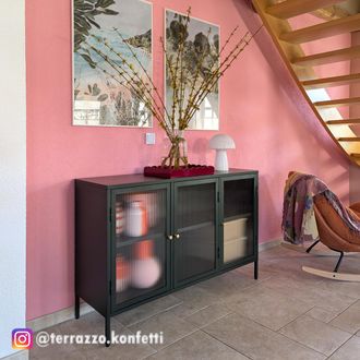 Loftscape home24 Sideboard 132 x 85 x 40cm Gr&uuml;n/Dunkelgr&uuml;n