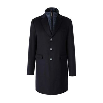 Herno Homme, Manteaux, Bleu, Taille: XL Manteau Boutonn&eacute; &agrave; Doublure Amovible