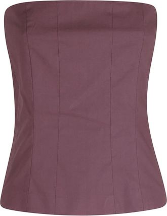 Federica Tosi Femme, Tops, Rose, Taille: 38 FR Top Bustier en Popeline