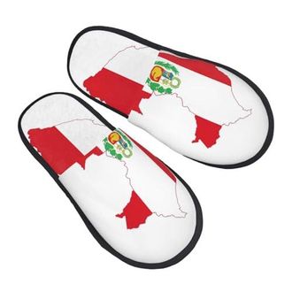 Generic Carte Du Drapeau Du P&eacute;rou Unisexe Chaussures De Maison Confortable Slippers Antid&eacute;rapantes Chaussons Pour Int&eacute;rieur Hiver Maison M