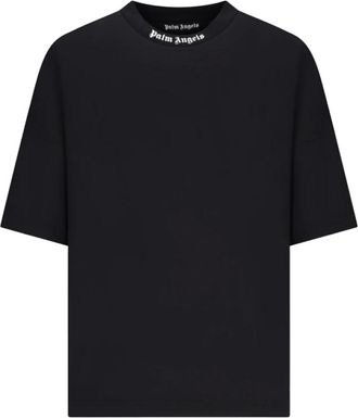 Palm Angels Homme, Tops, Noir, Taille: M Classic Logo Over Tee
