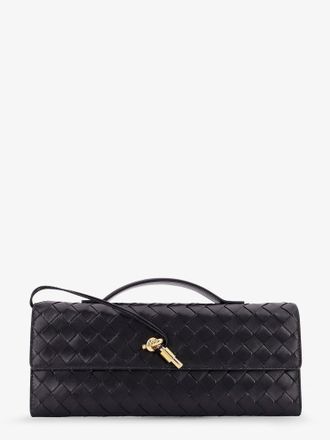 Bottega Veneta Andiamo Leather Clutch with Intrecciato Pattern - BOTTEGA VENETA - gender_Woman