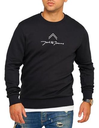 Jack & Jones Infinity Austin Sweat-shirt pour homme, Noir, XL