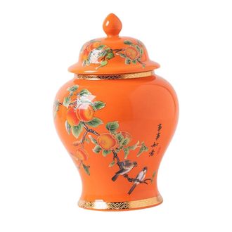 F Fityle 17,8 cm Ingwerglas aus Porzellan mit luftdichtem Deckel, versiegelte Vorratsdose im Alten chinesischen Stil für Süßigkeiten, Kaffee, Zucker, Gewürze, 