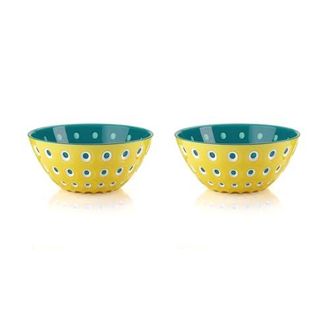 Guzzini Le Murrine, Lot 2 Bols S - Jaune/Blanc/Aigue-marine - 279412225