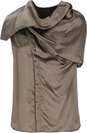 Rick Owens Femme, Tops, Brun, Taille: 34 FR Asymmetric Hem Vest