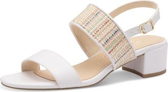 Marco Tozzi Damen Sandalen mit Absatz Elegant Vegan, Weiß (White Comb), 37 EU