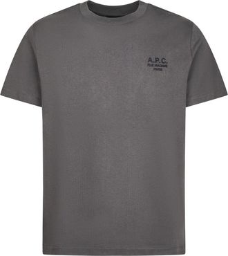 A.P.C. A.p.c., Homme, Tops, Gris, Taille: M T-shirt Standard Rue Madame