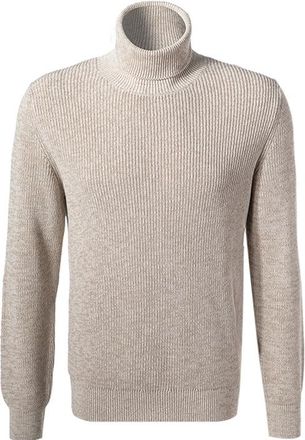 Marc O'Polo Herren Rollkragenpullover beige Baumwolle unifarben