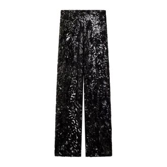 Golden Goose T&uuml;llhose mit Blumenstickerei und Pailletten - - Trousers - Damen - Schwarzk - L