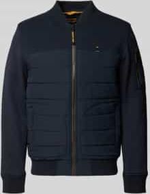 PME Legend Sweatjacke mit Steppn&auml;hten und Stehkragen