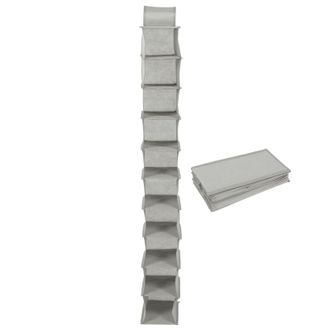 DOITOOL Faltbares Mehrschichtiges Schuhregal zum Aufhängen Platzsparender Organizer mit Schmalen Fächern aus Vliesstoff Vielseitig Nutzbar für Schlafzimmer Ba